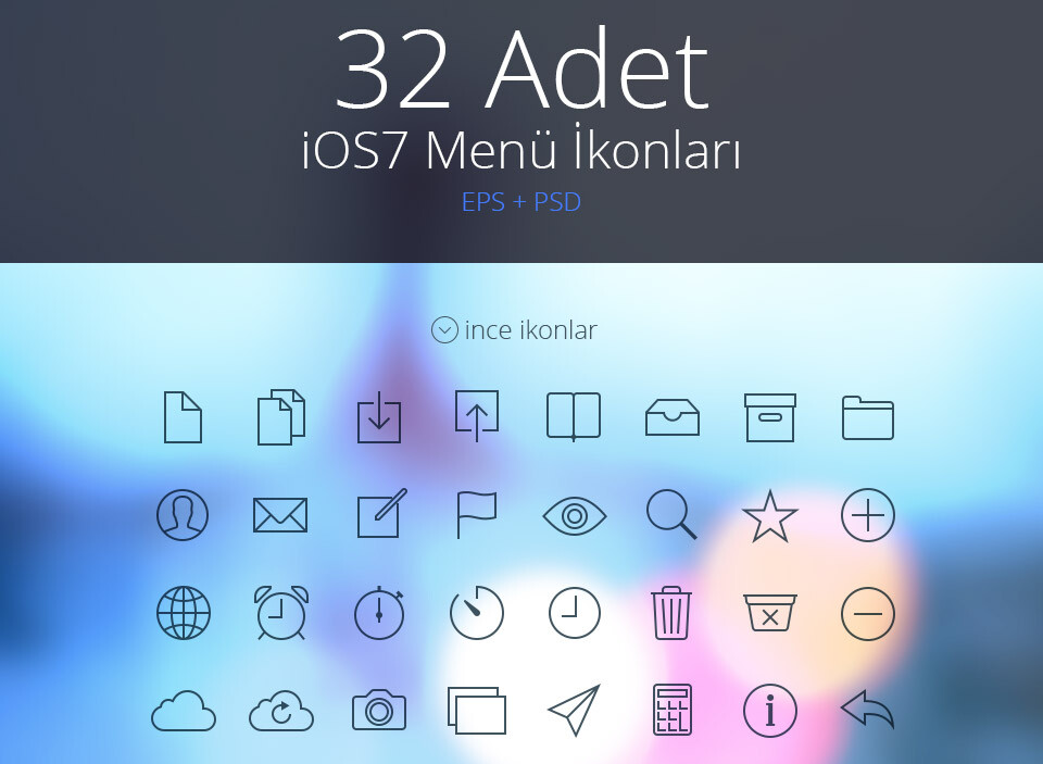 Vektörel iOS 7 Menü İkonları – Genç Grafiker – Grafik Tasarım, Web ...